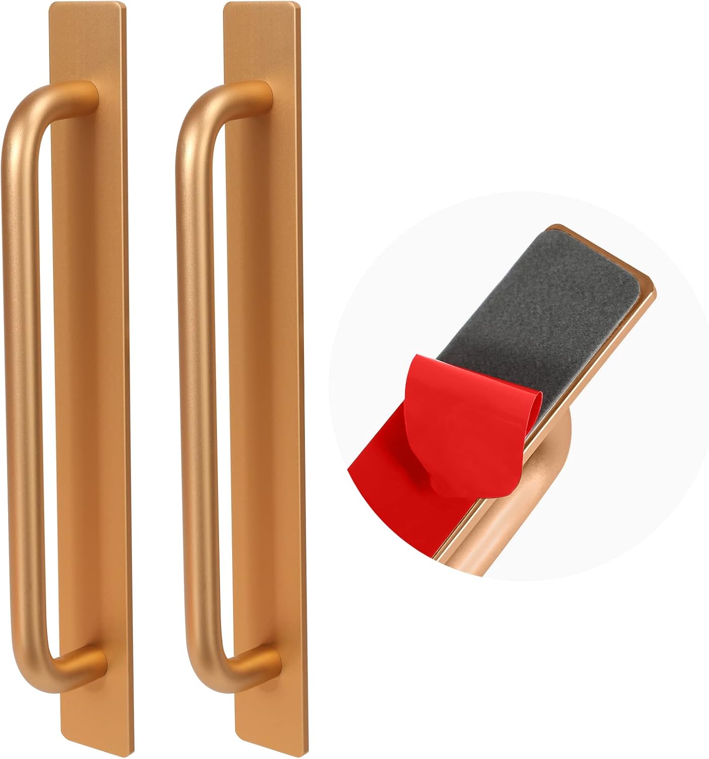 2pcs Self-Stick Instant Cabinet Drawer Handles Pulls | Aluminum Alloy ...
