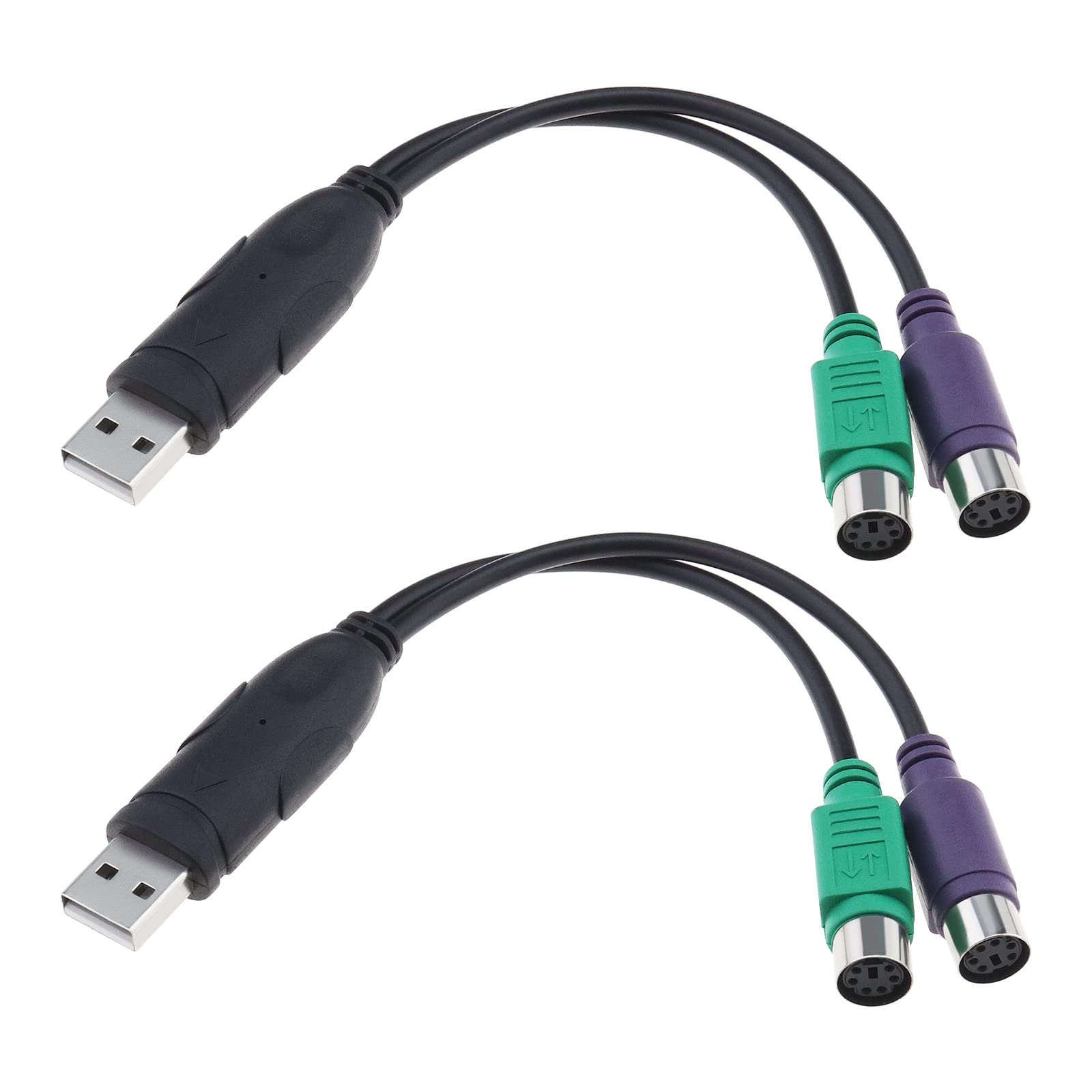 Usb 20 To Ps2 Keyboard And Mouse Adapter By Iocreat Usb 11 To Ps2 1pcs