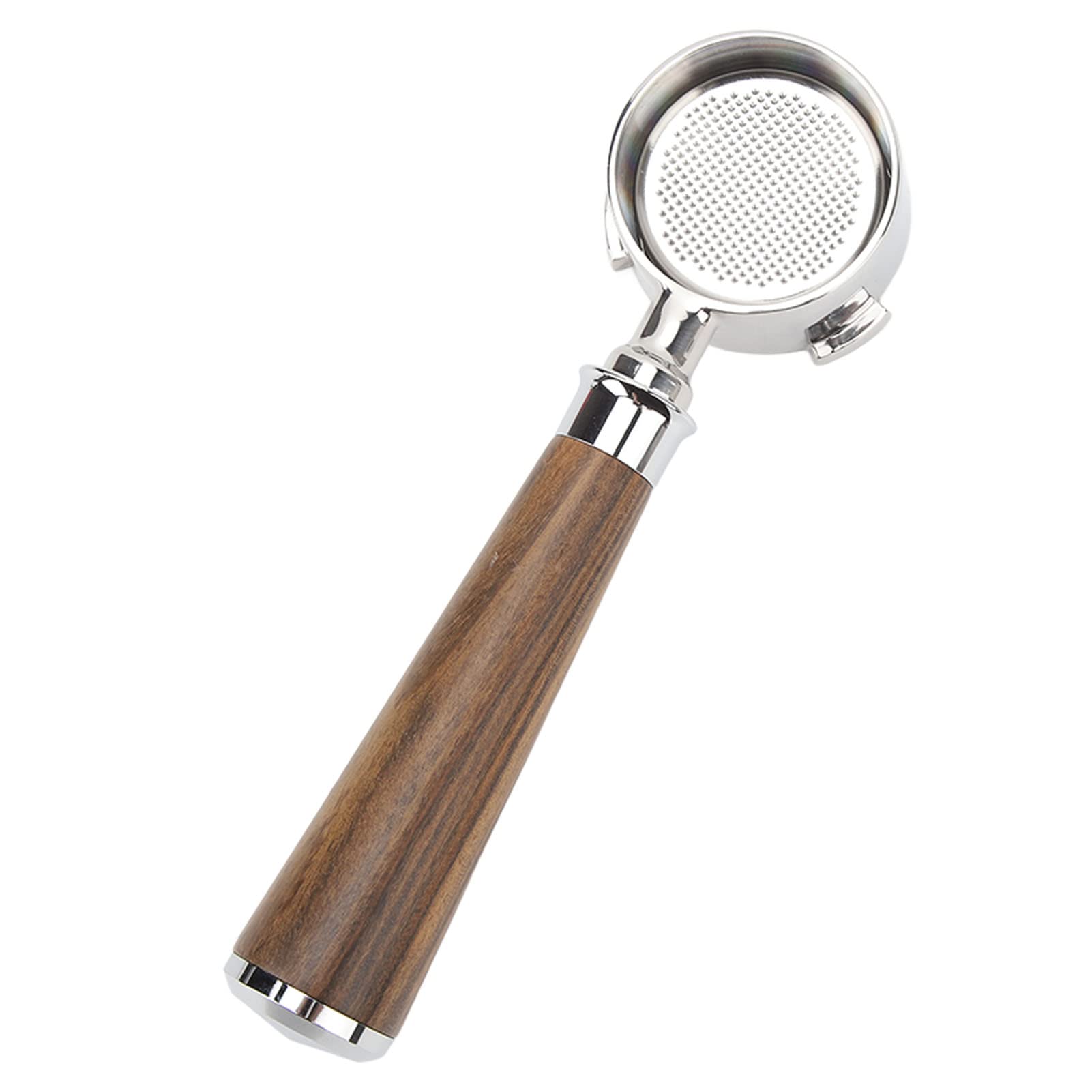Amazon.com: Bottomless Portafilter,3 Ears Wooden Handle Stainless Steel ...