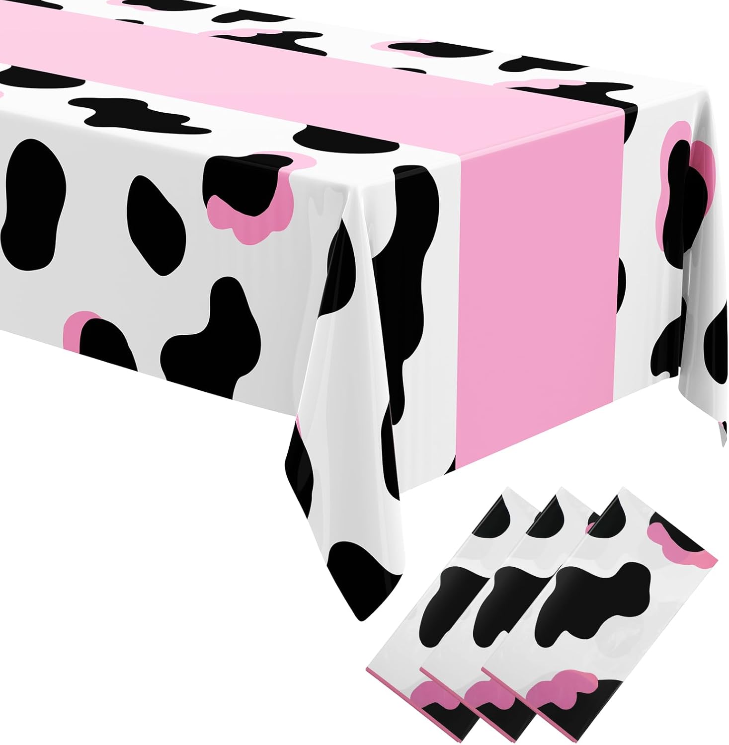 Amazon.com: Oudain 3 Pcs 54 x 108 Inch Cow Table Cloths for Party Cow ...