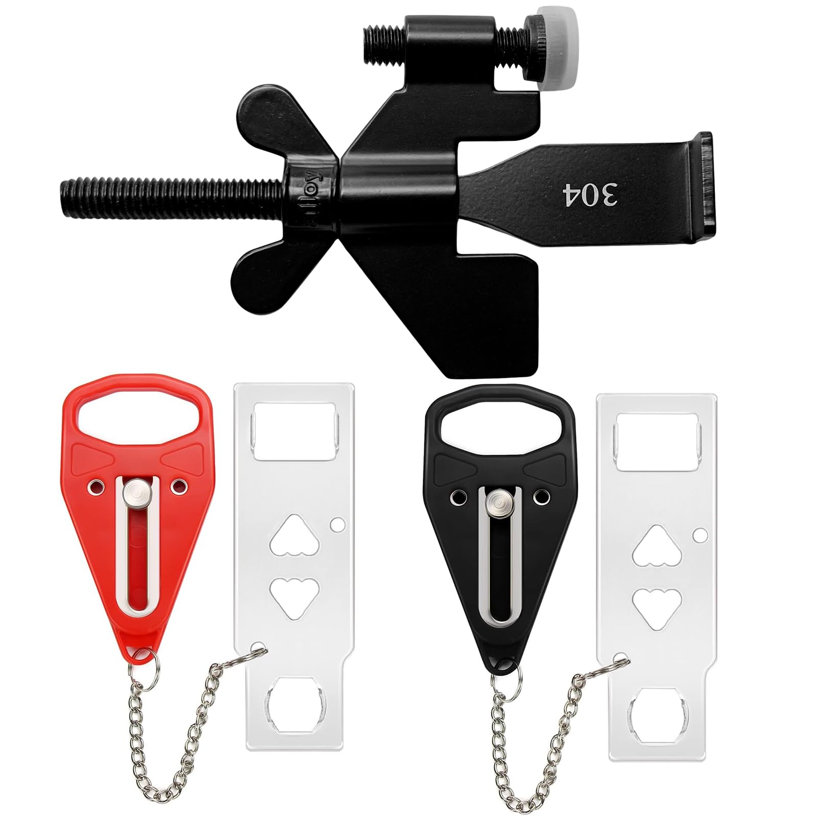 2 Pack Portable Door Lock & 1 Pack Black Portable Door Lock - Amazon.com