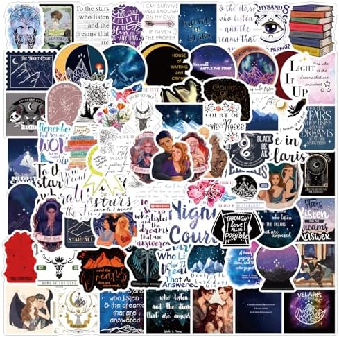 Amazon.com: 60Pcs Acotar Merchandise Stickers Pack, Book Graphic Vinyl ...