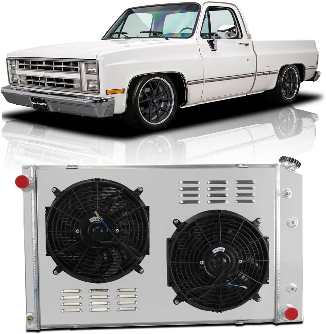 Amazon.com: ECMRAD 3 Row Radiator for 1973-1991 Chevy C/K C10 C20 C30 ...