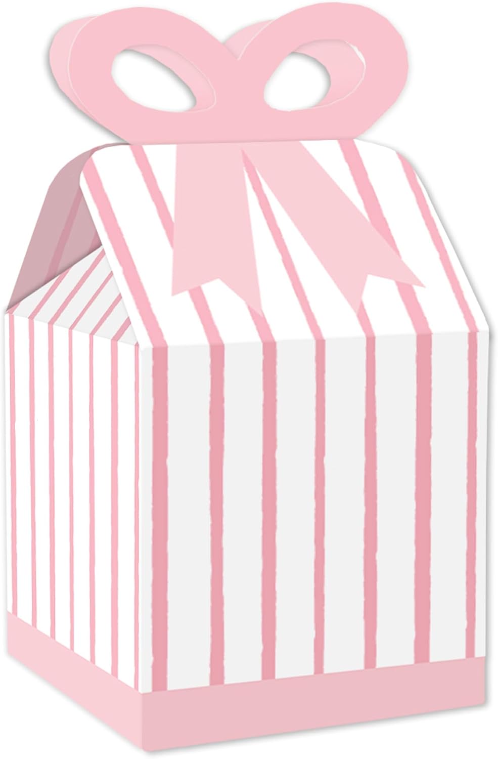 Amazon.com: Big Dot of Happiness Pink Stripes - Square Favor Gift Boxes ...