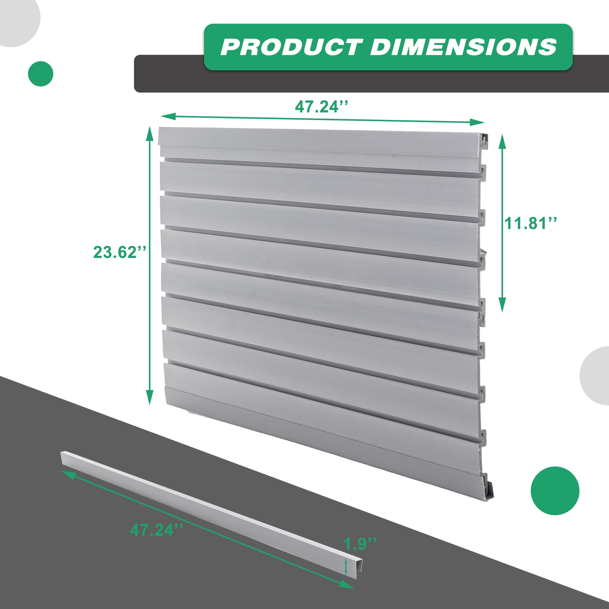 Slatwall Panel Garage Wall Organizer Heavy Duty Wall Mounted, PVC Slat ...