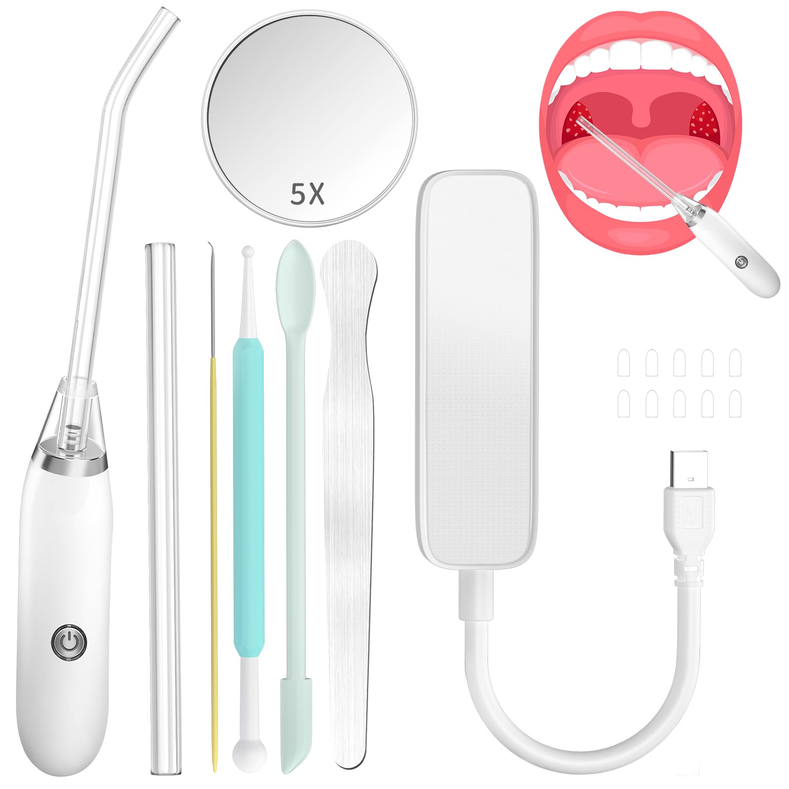 Buy Foyods12 Pack Tonsil Stone Remover,Tonsil Stone Remover Vacuum ...