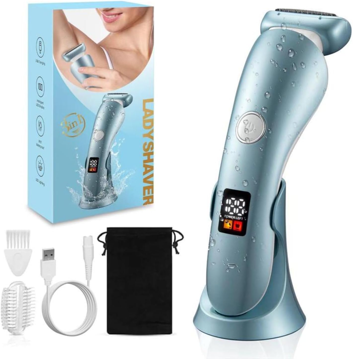 Amazon.com: 3-in-1 Detachable Electric Shaver for Women, Electric ...