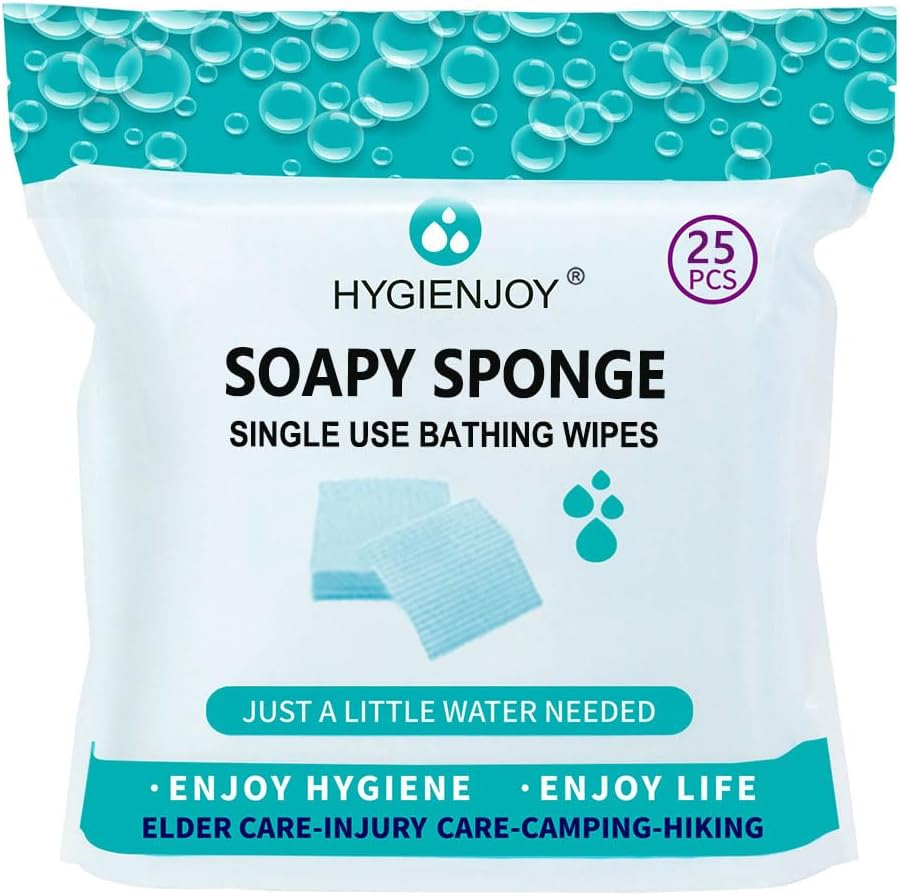 Amazon.com: VitalCozy 150 Pcs Rinse Free Bathing Wipes Bulk Sponges ...