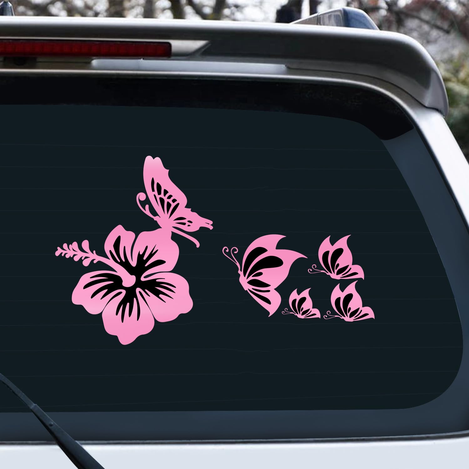 Amazon.com - Nouiroy Butterfly Car Decal Flowers Butterfly Sticker for ...