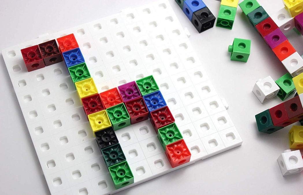 a2bsales 100 x 2cm Snap Cubes & Baseboard – Counting Linking Building ...