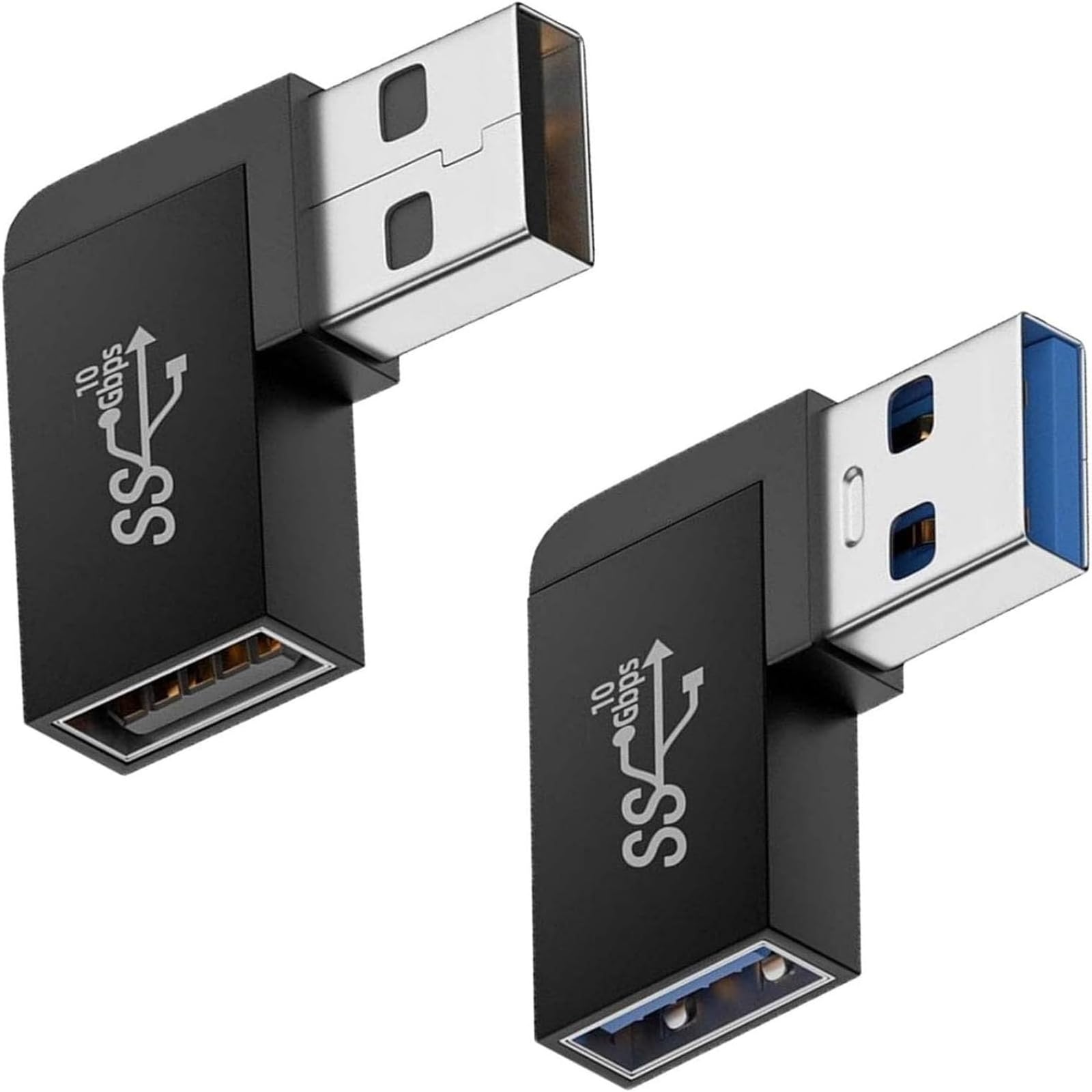 Leehitech 2PCS USB 3.0 Adapter, (Left+Right) 90 Degree L-shaped USB 3.0 ...