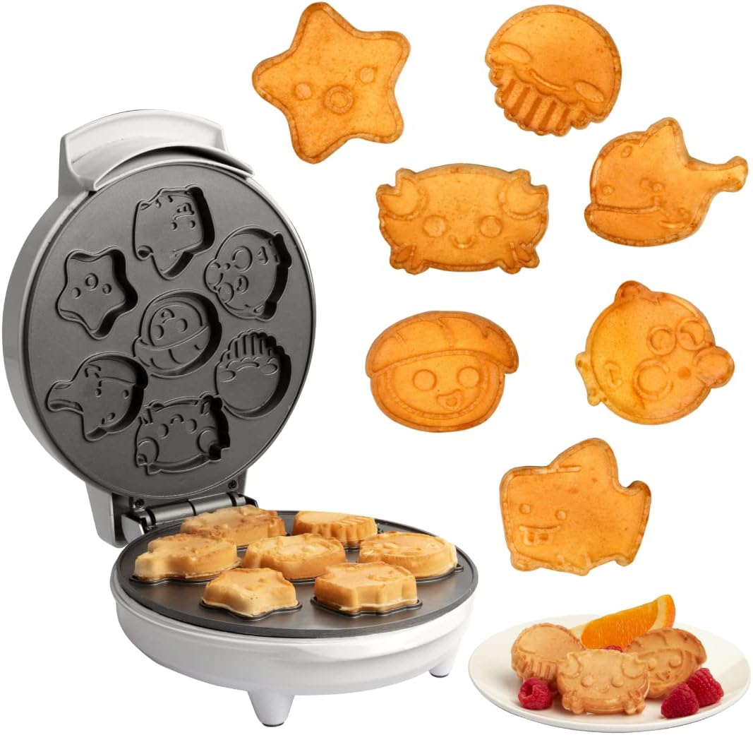 Amazon.com: Sea Creature Mini Waffle Maker- Create 7 Different Ocean ...