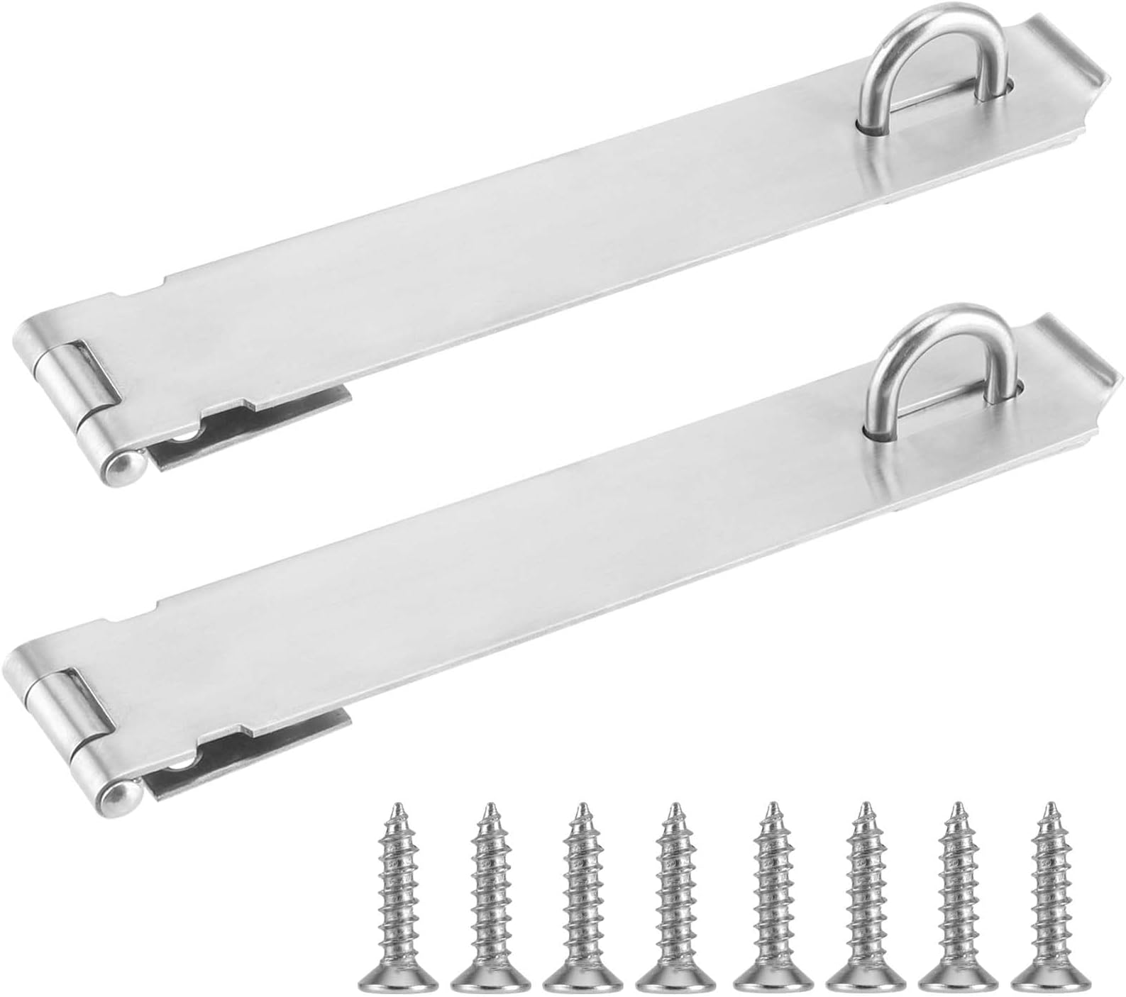 JAPCHET 2 Pack 8 Inch Heavy Duty Door Hasp Latch, Stainless Steel ...