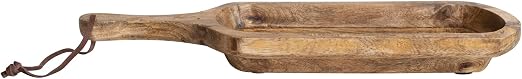 Amazon.com: Creative Co-Op Boho Wood Serving Tray with Handle and ...