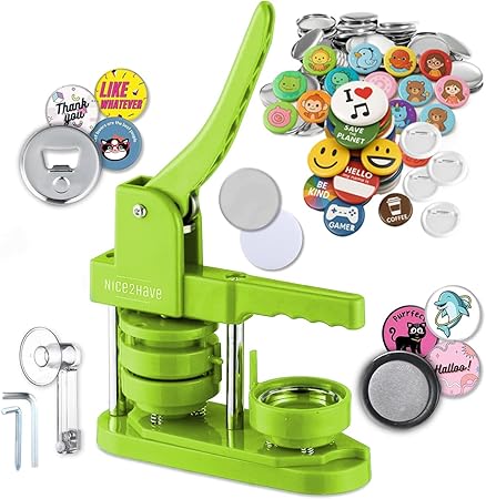 Amazon.com: Button Maker Machine 2.25 Inch Pin Maker Kit - Single Mold ...
