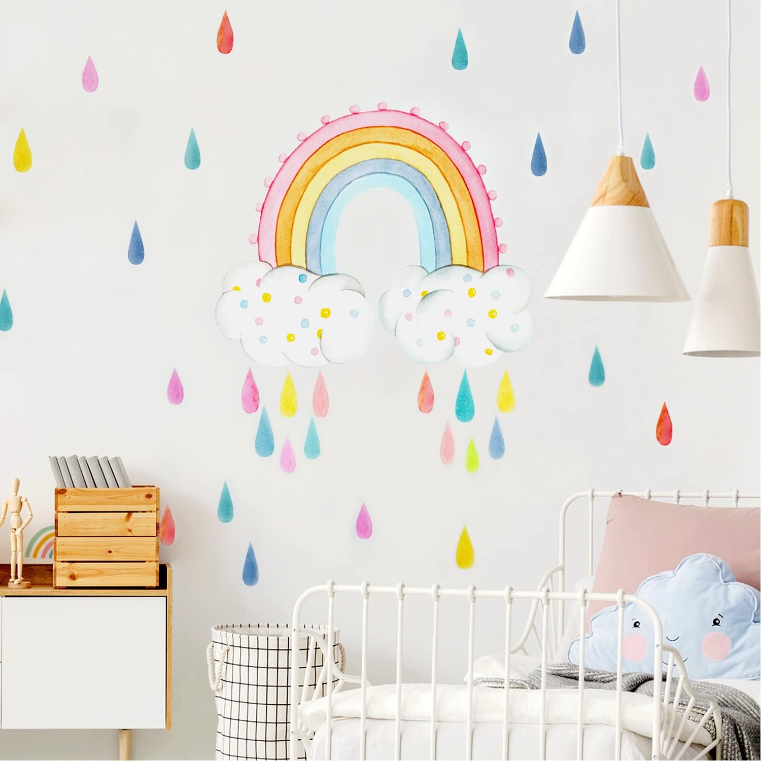 Amazon.com: Boho Rainbow Wall Decals Peel and Stick, Self Adhesive ...