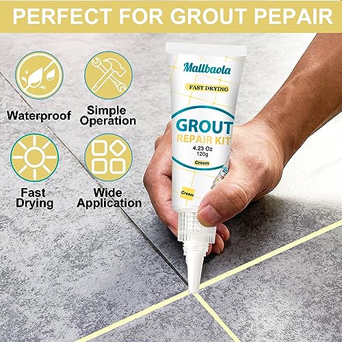 Snapklik.com : Tile Grout Repair Kit, 2 Pack Cream Grout Filler Tube ...