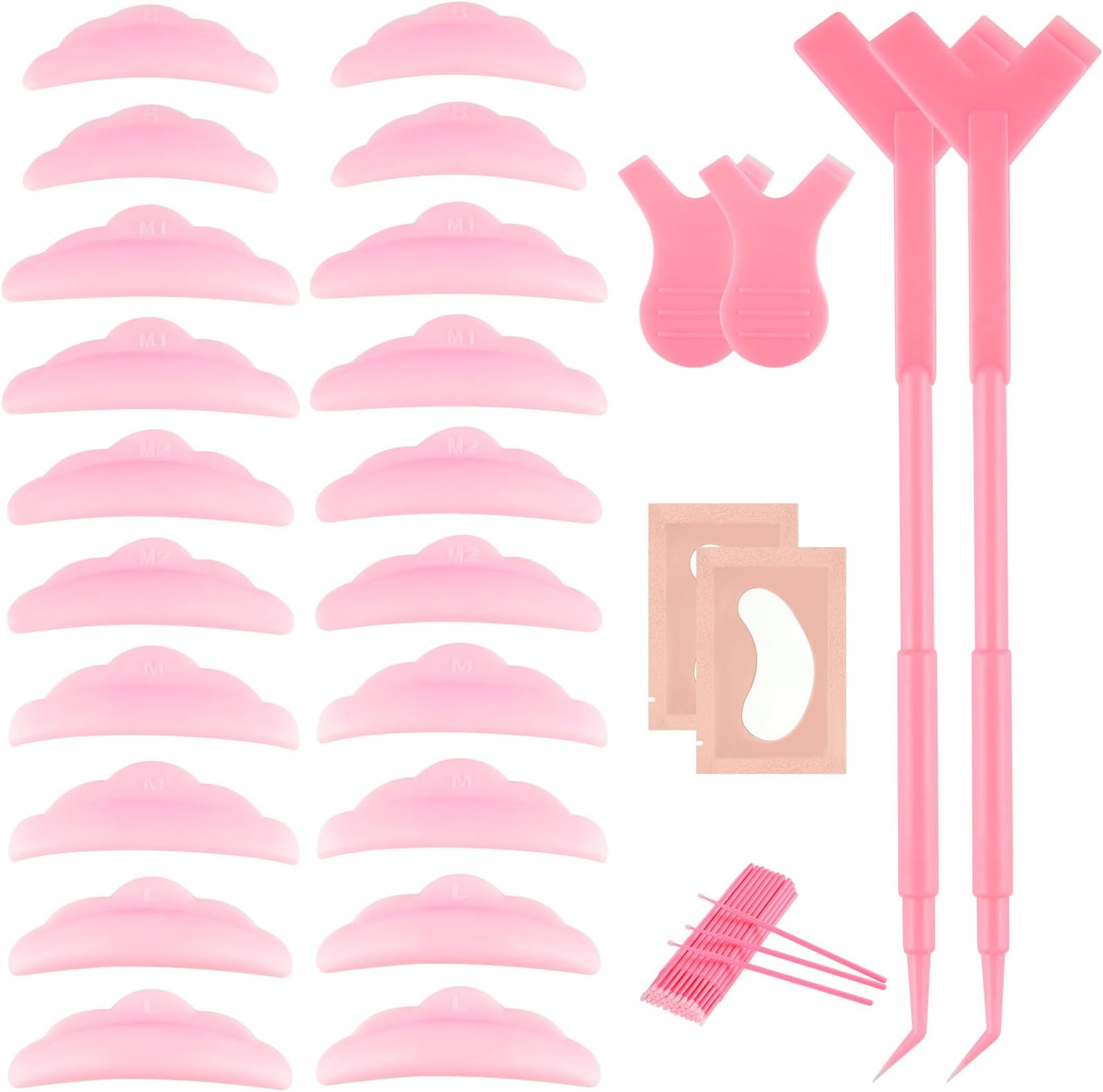Amazon.com : Maitys 20 Pieces Lash Lift Pads Rods Silicone Eyelash ...