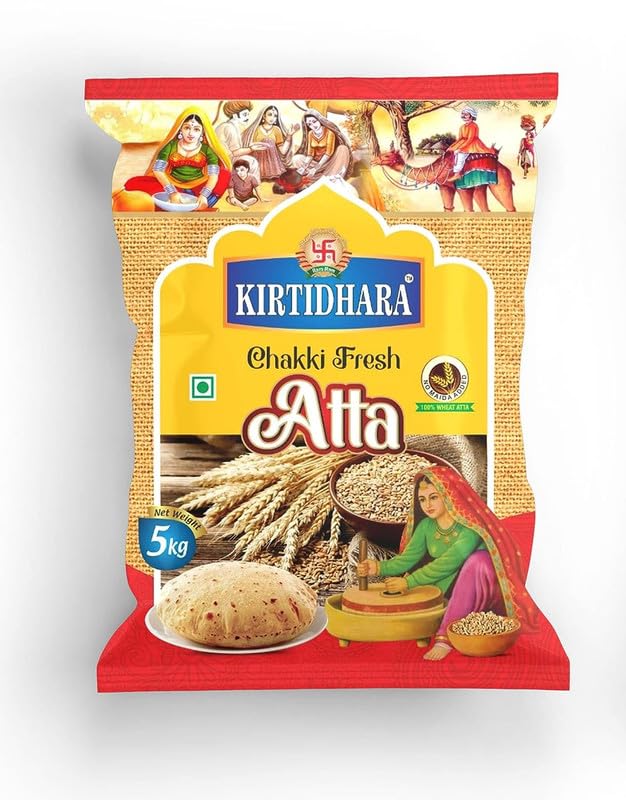 Kirtidhara Organic Wheat Atta 1Kg Packet KDHAT-01 Pack Of 1 : Amazon.in ...