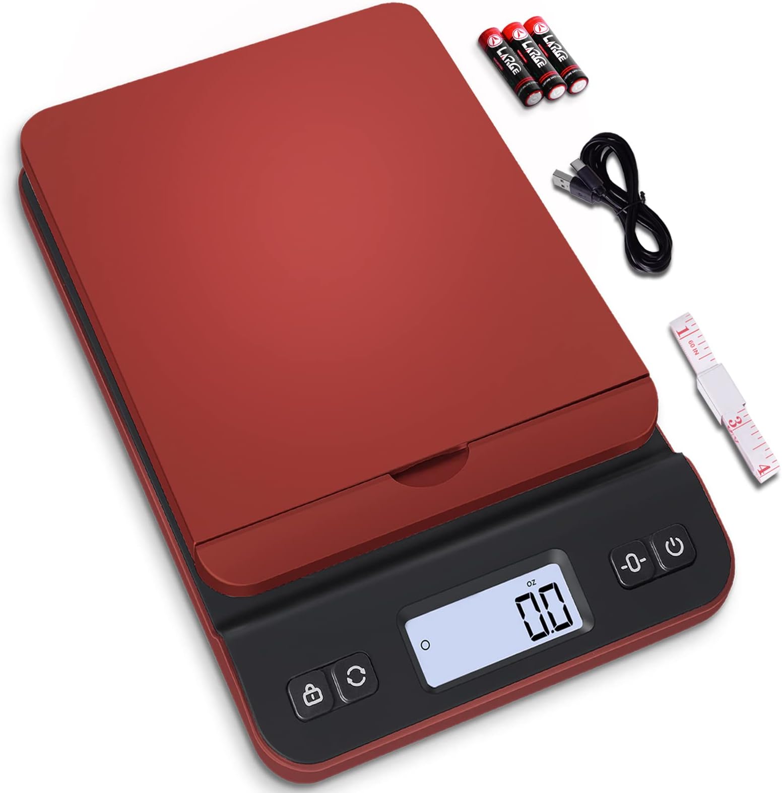 Amazon.com : Accuteck DreamRed 86 Lbs Digital Postal Scale Shipping ...