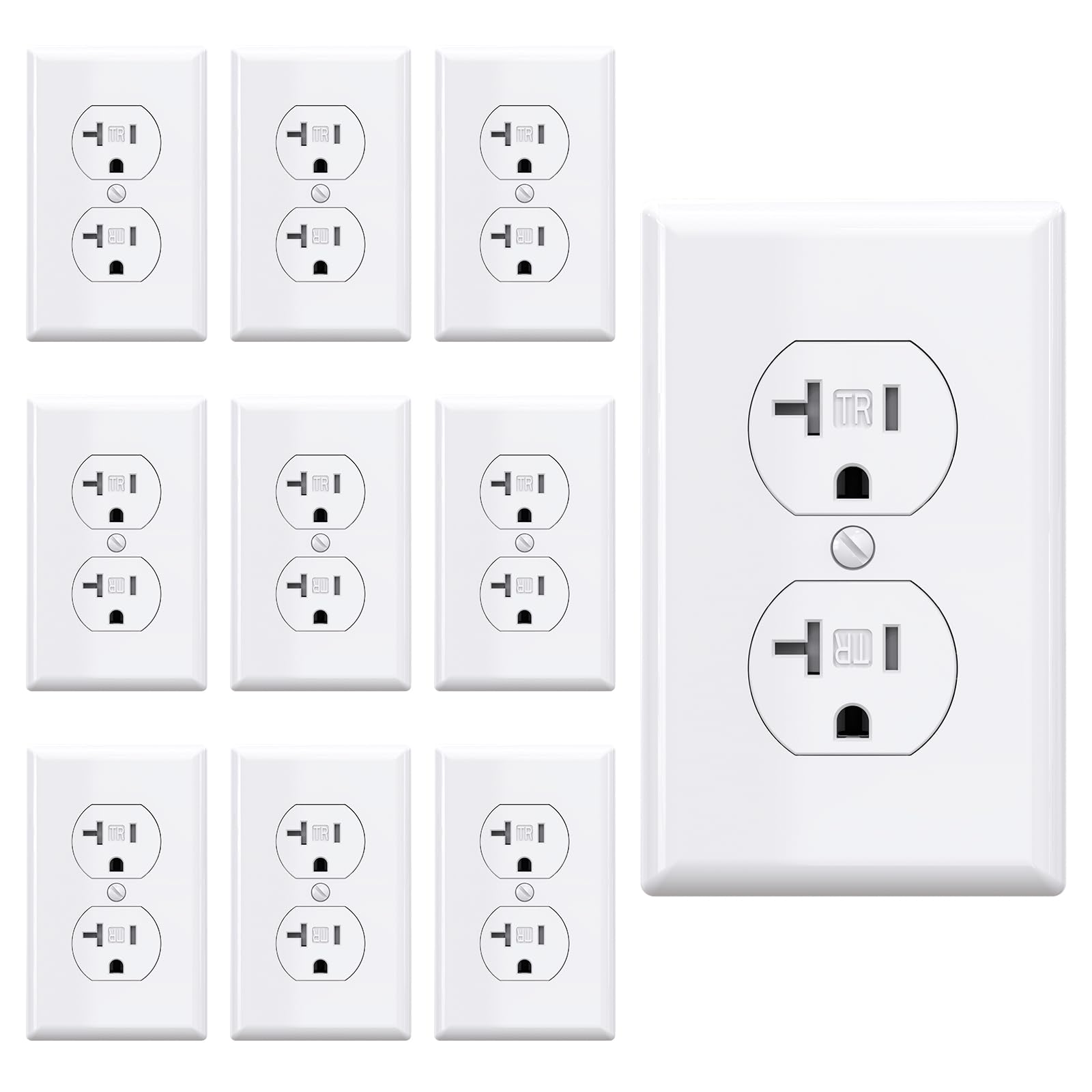 Snapklik.com : AIDA 20 Amps Outlets Duplex Electrical Receptacle ...