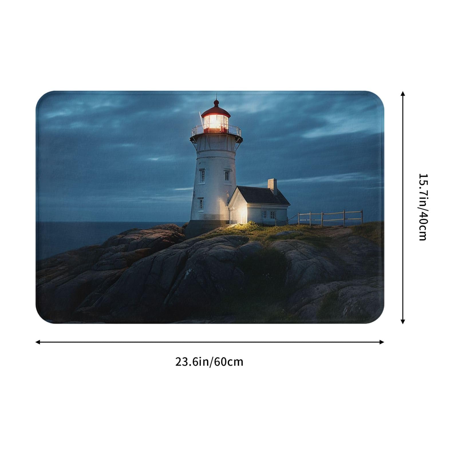 Lighthouse Outdoor Welcome Mats WELCOME IN ANY LANGAUGE Coir Door Mat