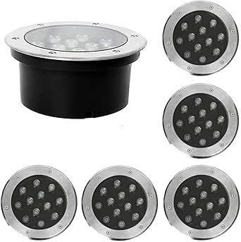 6PCS Round Ground Landscape Light - Built-in Outdoor Floor Lamp ...