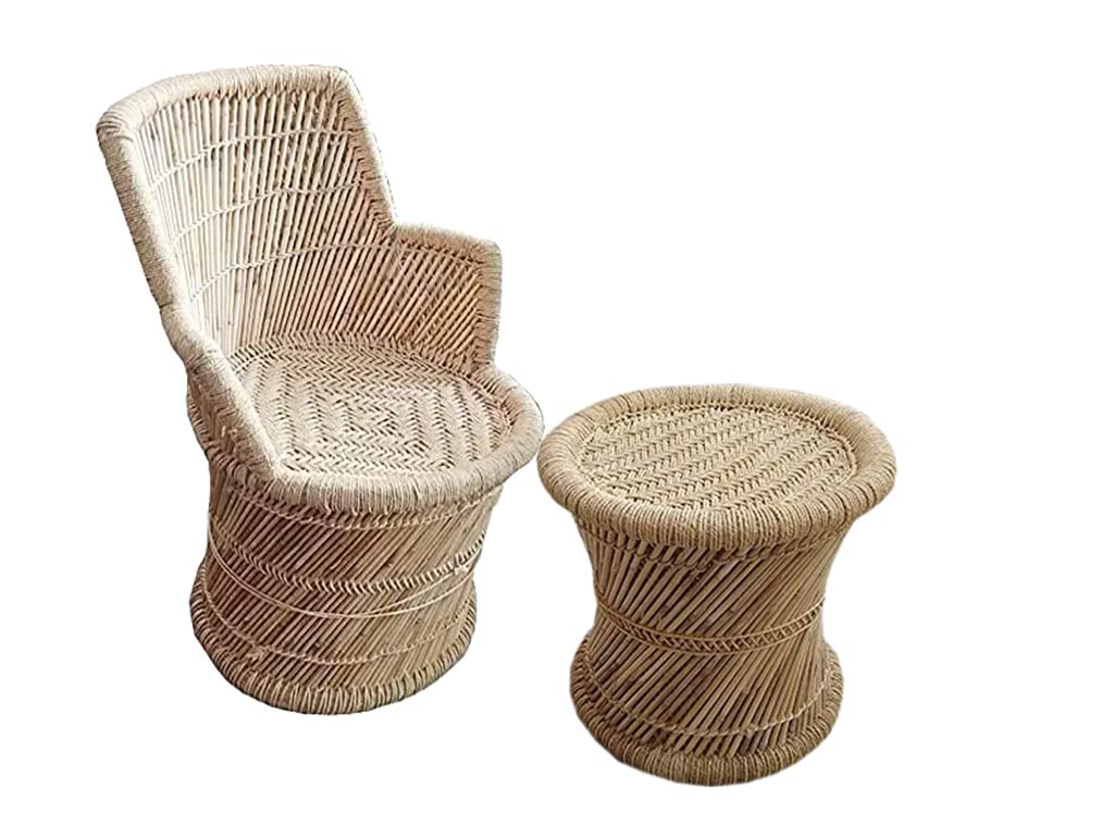 YASHIKA CREATION ! Handicraft Bamboo Sarkanda Chair for Outdoor -with ...