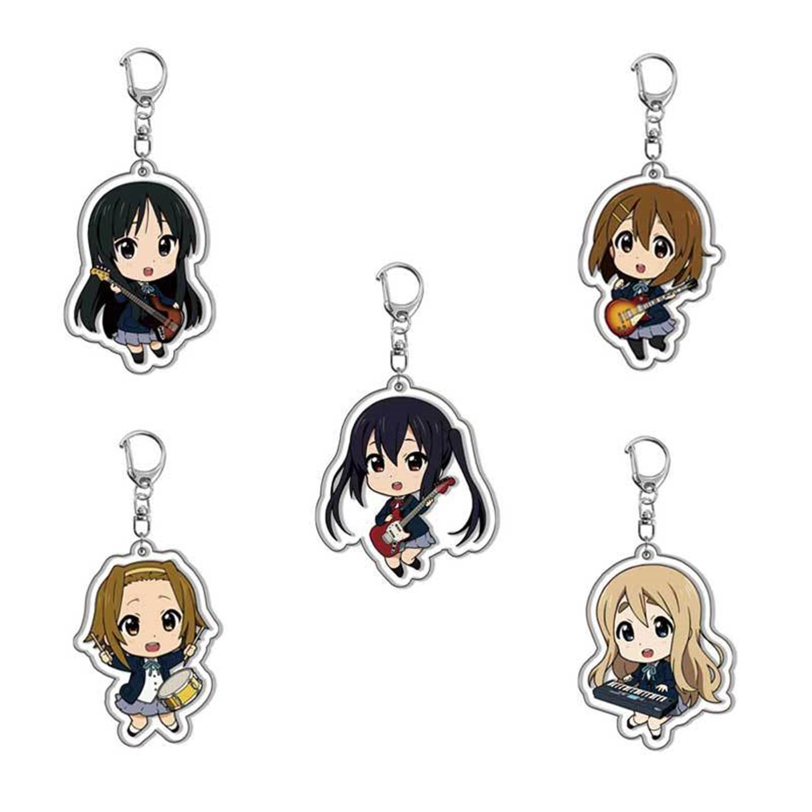 Amazon.com: GO2COSY Set of 5 Anime K-ON! Acrylic Keychain Pendant Key ...
