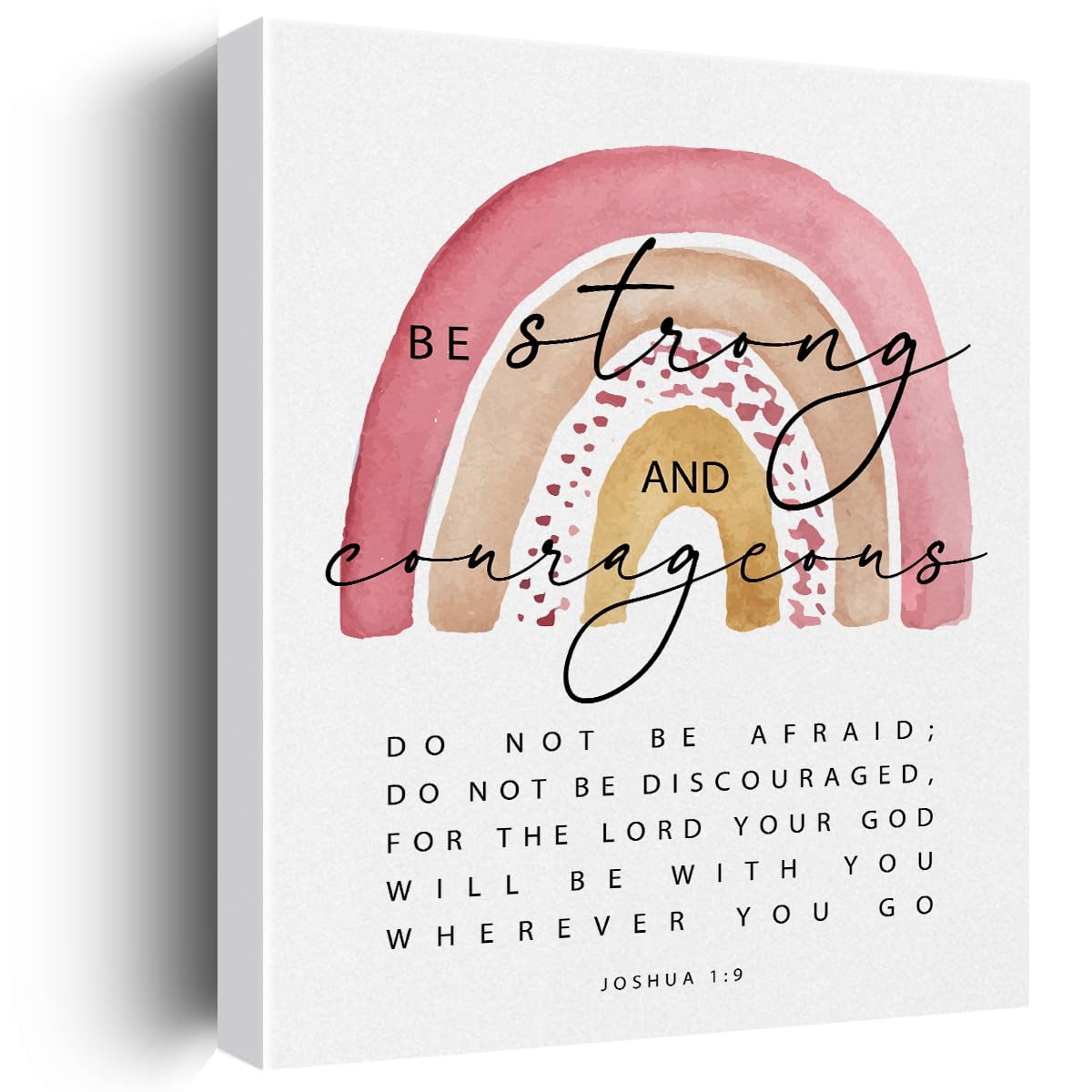 Amazon.com: Motivation Rainbow Bible Verse Canvas Wall Art Farmhouse ...