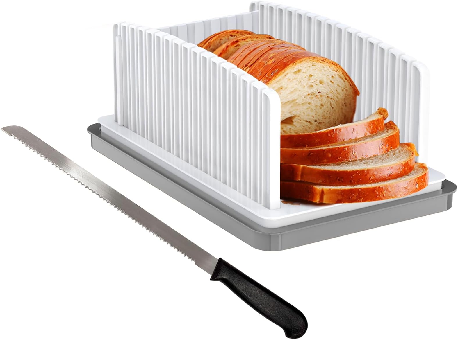 Amazon.com: New Upgrade Bread Slicer with 18.1 inch Serrated Knife ...