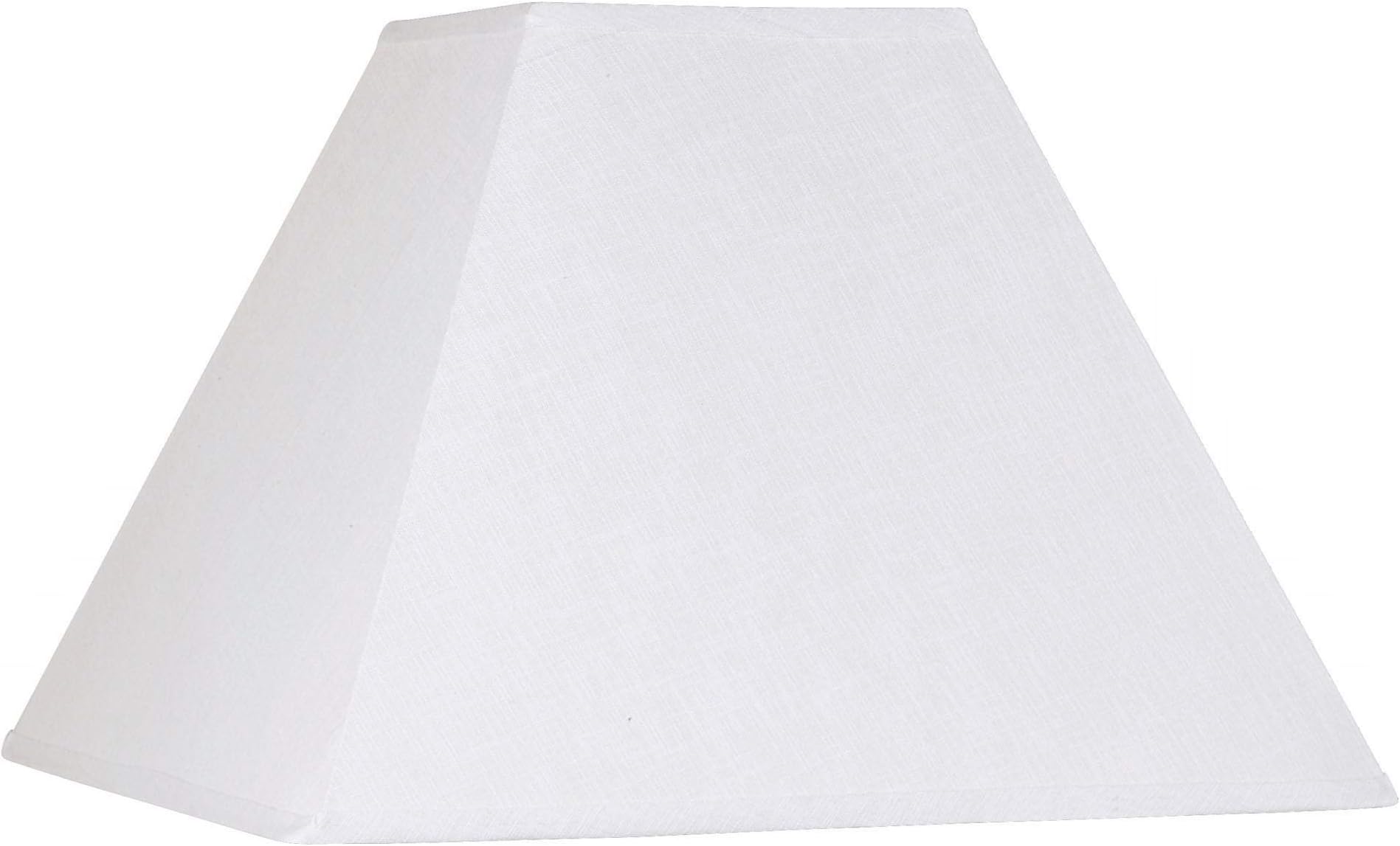 White Linen Large Square Lamp Shade 7" Top x 17" Bottom x 13" Slant x ...