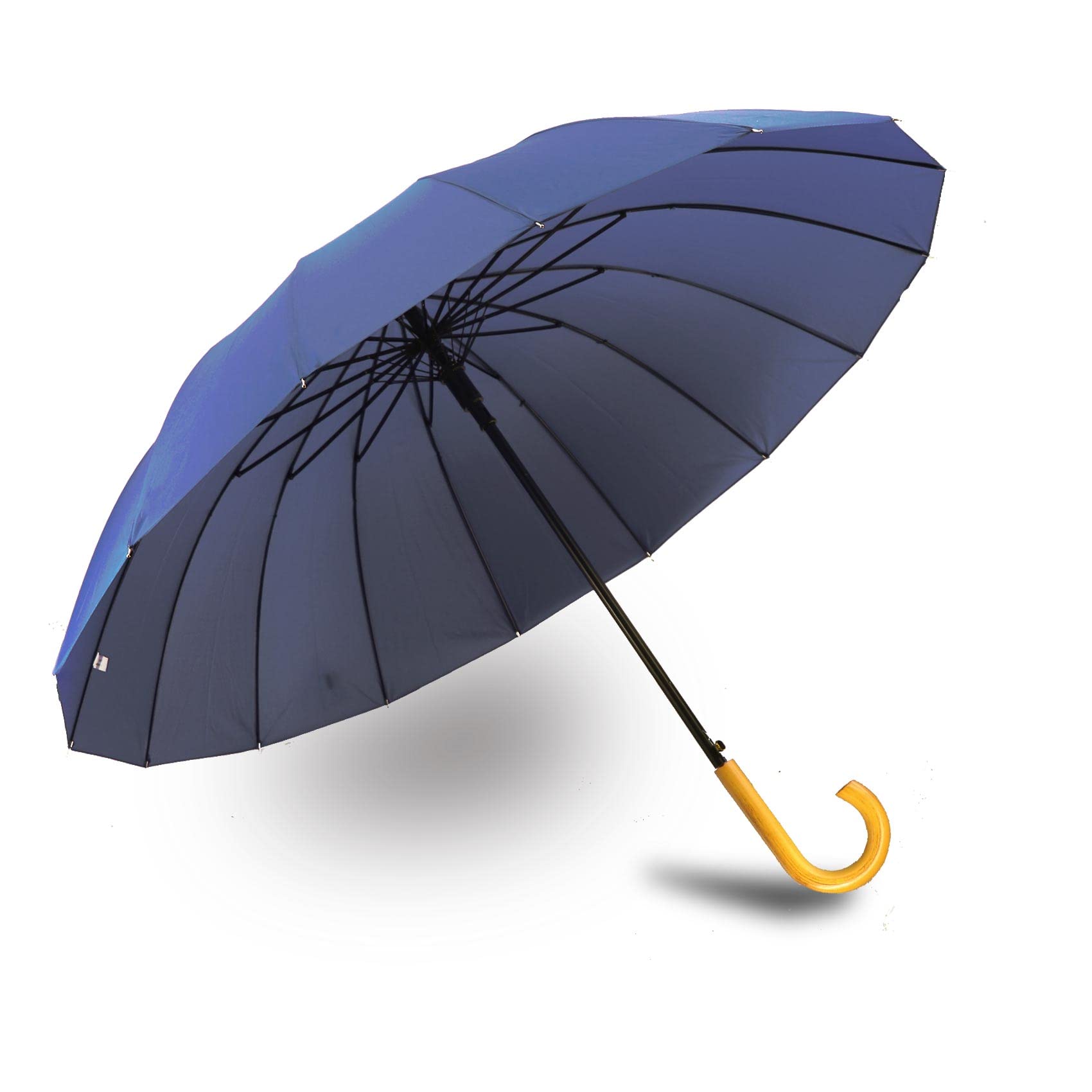 MRTLLOA 52 Inch Windproof Large Umbrellas for Rain, 16 Ribs, J Wooden ...