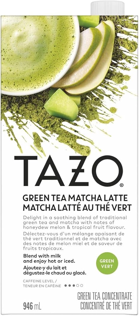 TAZO Green Matcha Latte Concentrate - 946 mL (Pack of 1), At Home Café ...