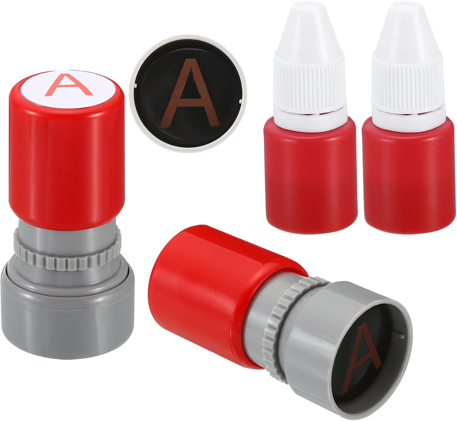 Amazon.com : PATIKIL Letter Stamps Self Inking, 2 Pack Character a ...