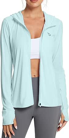 baleaf Women's UPF 50+ Sun Protection Shirts SPF Jacket UV Cooling Hoodie Long Sleeve Summer ...