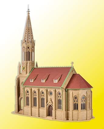 Amazon.com: Vollmer HO Scale Church Building Kit - Traditional, Beige ...