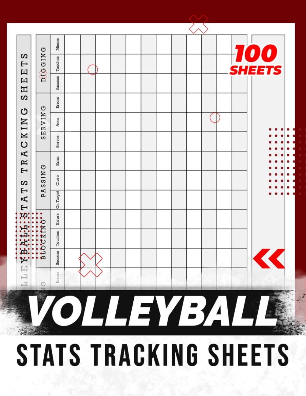 Volleyball Stats Tracking Sheets: Track Up To 100 Games | Divided up By ...