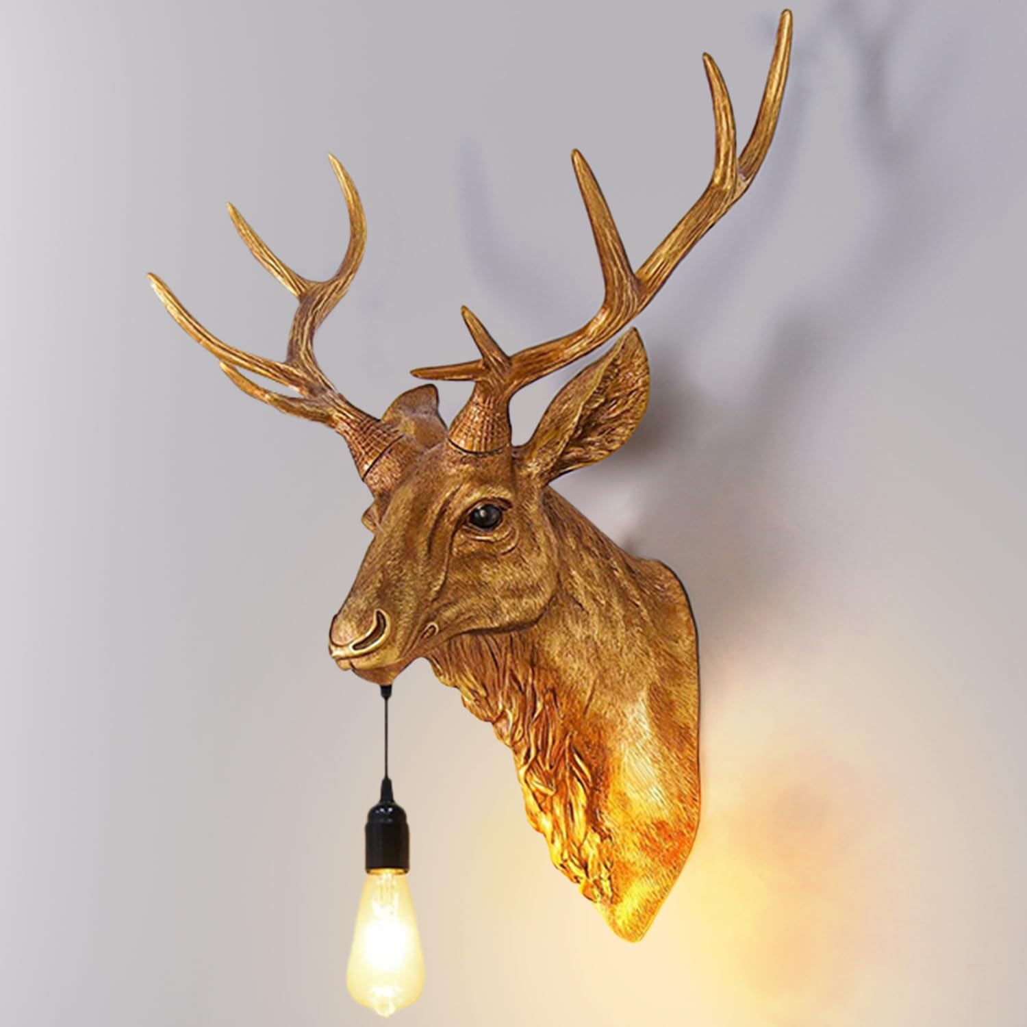 Animal Head Wall Decor Deer Head Wall Hanging Deer Antlers Head Wall ...