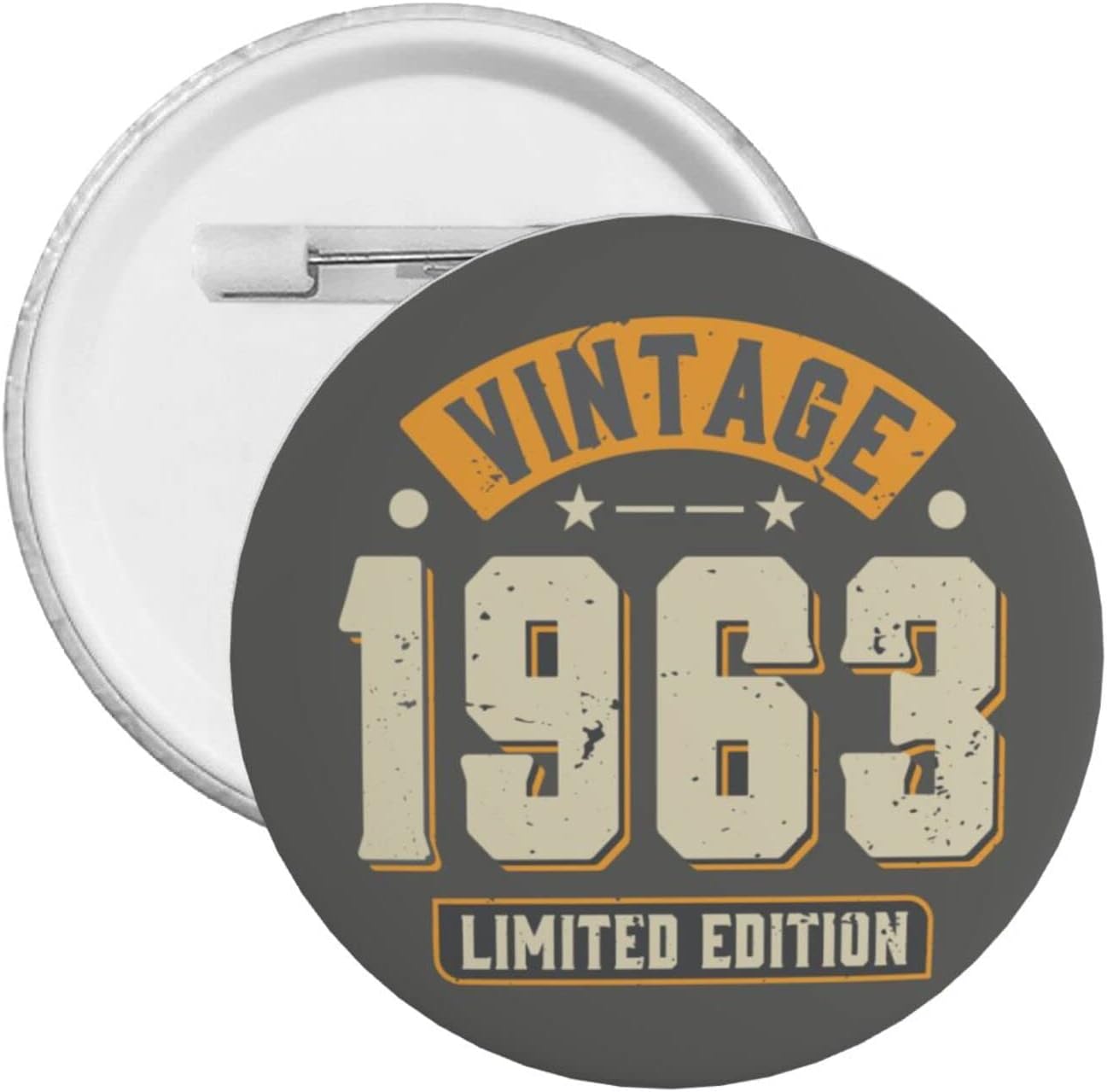 Amazon.com: Vintage 1963 Badge Pins for Backpacks 60th Birthday Gift ...