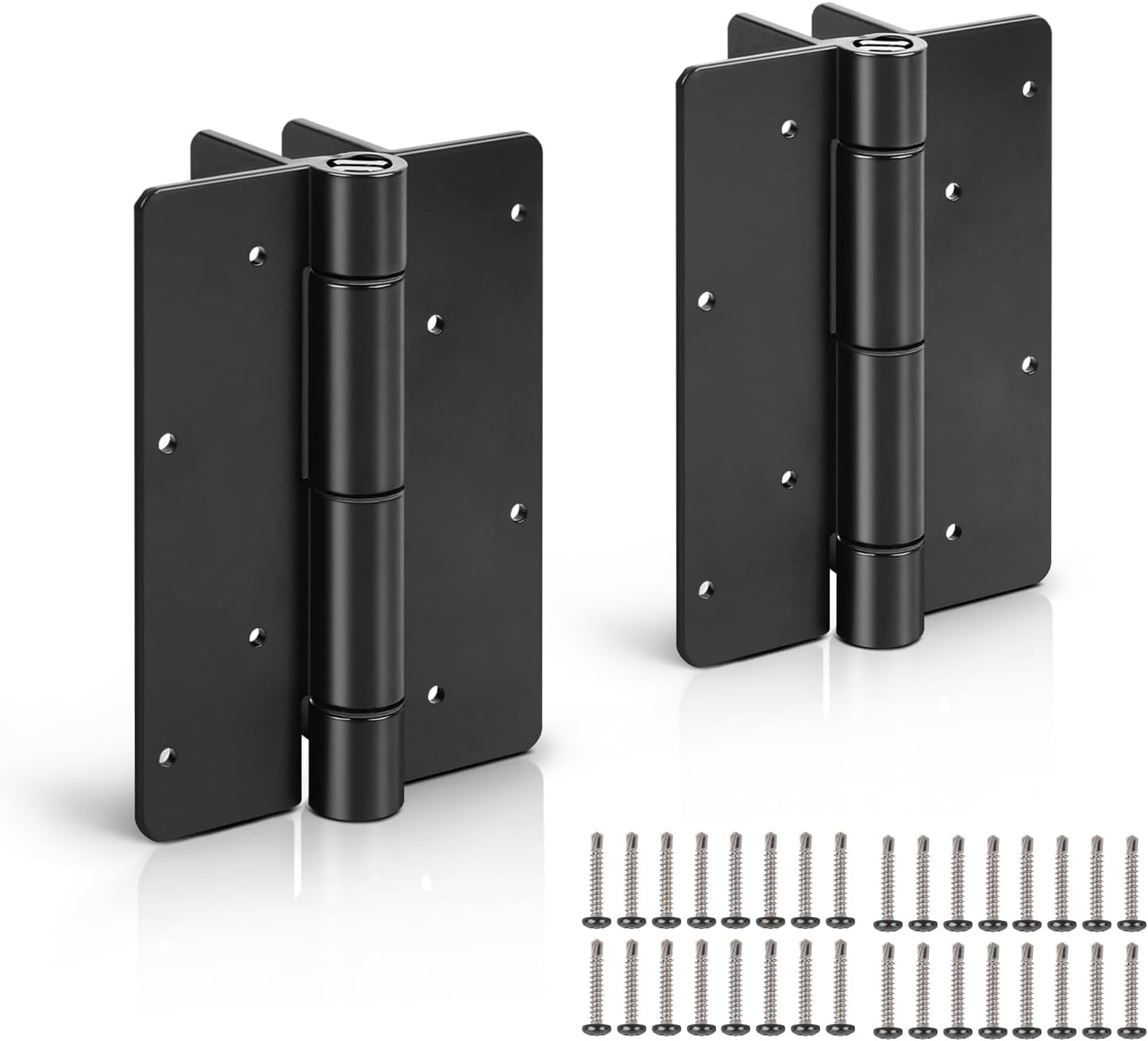 Amazon.com: Upgrated 5" Aluminum Self Closing Gate Hinges, Fence Gate ...