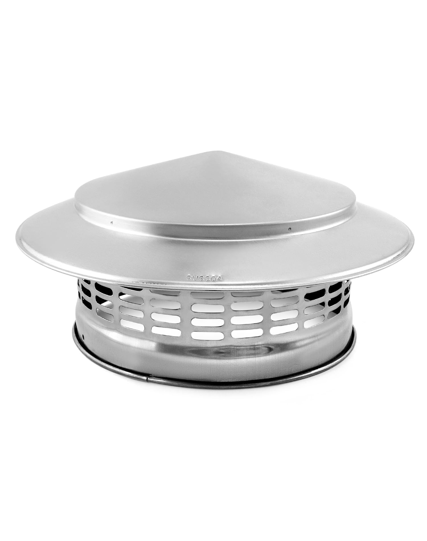 QWORK® 200 MM Roof Rain Cap 304 Stainless Steel, Chimney Cover, Vent ...