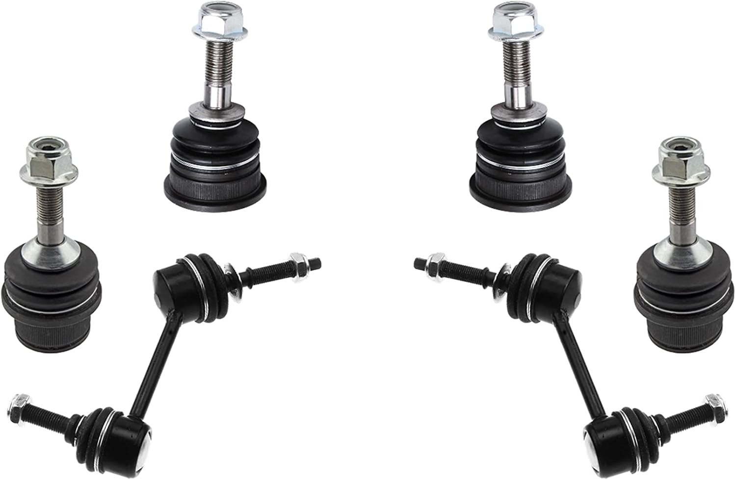Amazon.com: PartsW - 6 Pc Front Lower & Upper Ball Joints + Stabilizer ...