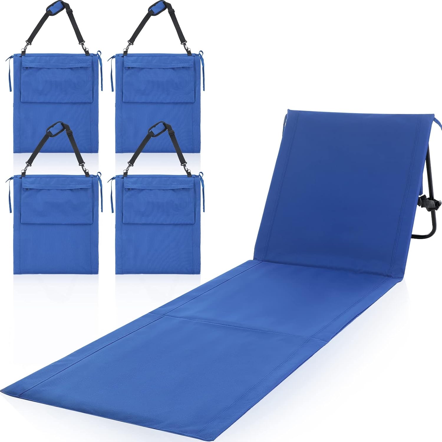 Amazon.com: Ripeng 4 Pieces Beach Lounge Chairs with Back Support ...