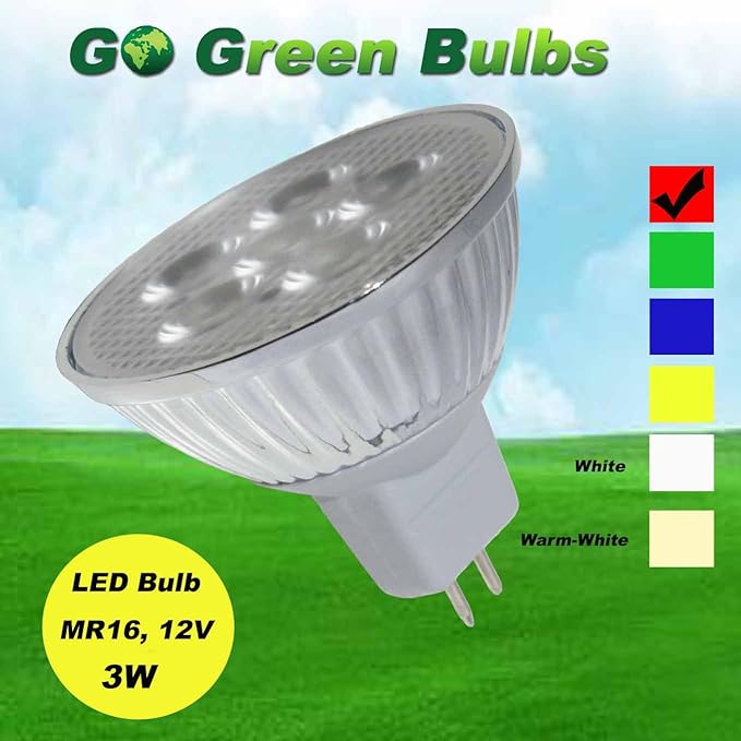 RED- LED BULB,MR16 "ONLY 3W" HIGH POWER LED SPOT LAMP, "LED light bulbs ...