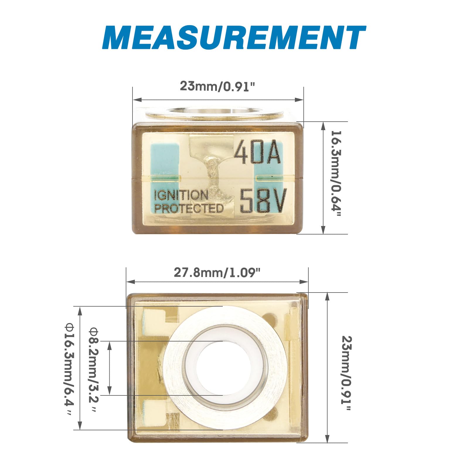Snapklik.com : GLOSO Marine Rated Battery Fuse IPBF Ignition Protected