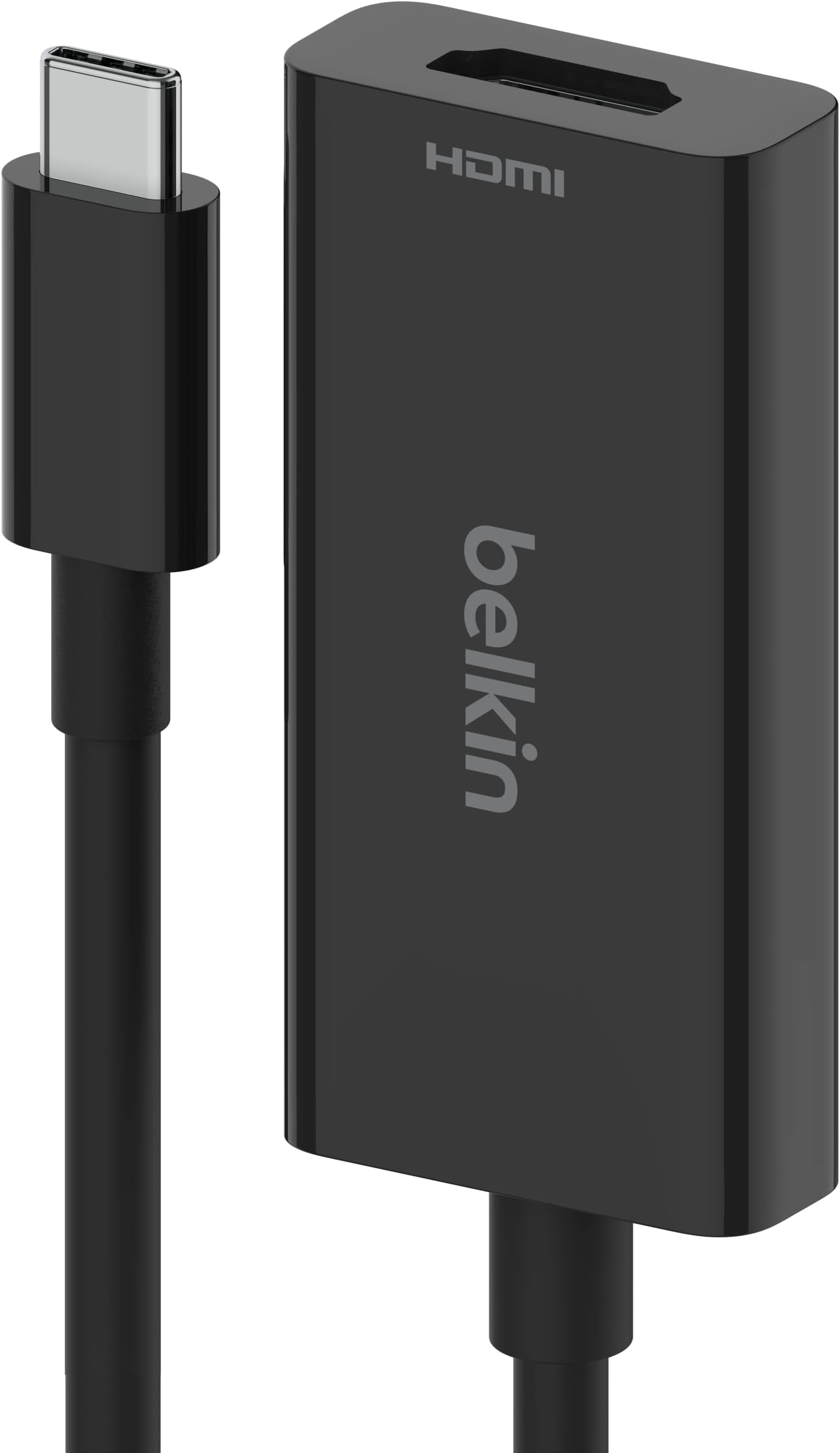 Amazon.com: Belkin USB-C to HDMI 2.1 Adapter, Tethered 4.33in Cable w ...
