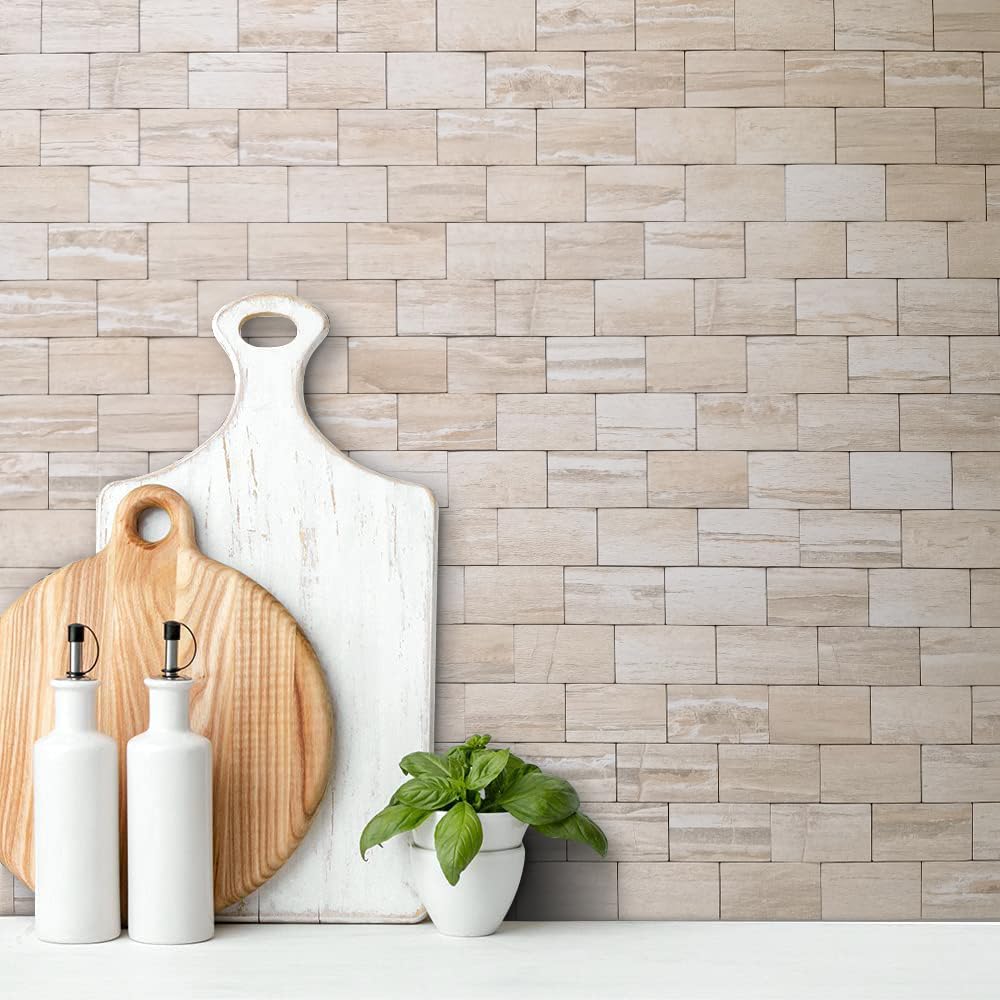 Snapklik.com : DICOFUN 10 Sheets Marble Look Peel And Stick Backsplash ...