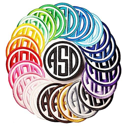 Amazon.com: Monogram Patch Iron-on or Sew-on Applique Embroidered Patch ...