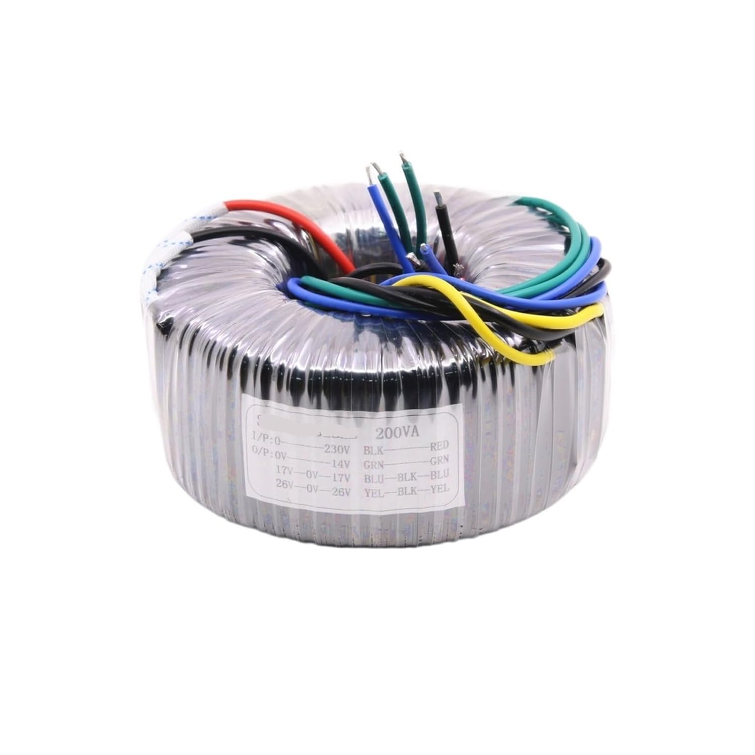 200W Pure Copper Toroidal Transformer Dual 26V Dual 17V Single 14V ...